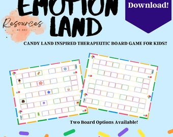 Emotion Land, Candy Land Inspired Therapeutic Board Game for Kids, Self ...