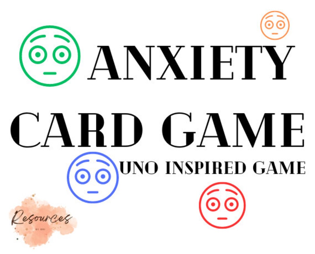 UNO Inspired Anxiety Card Game - Etsy