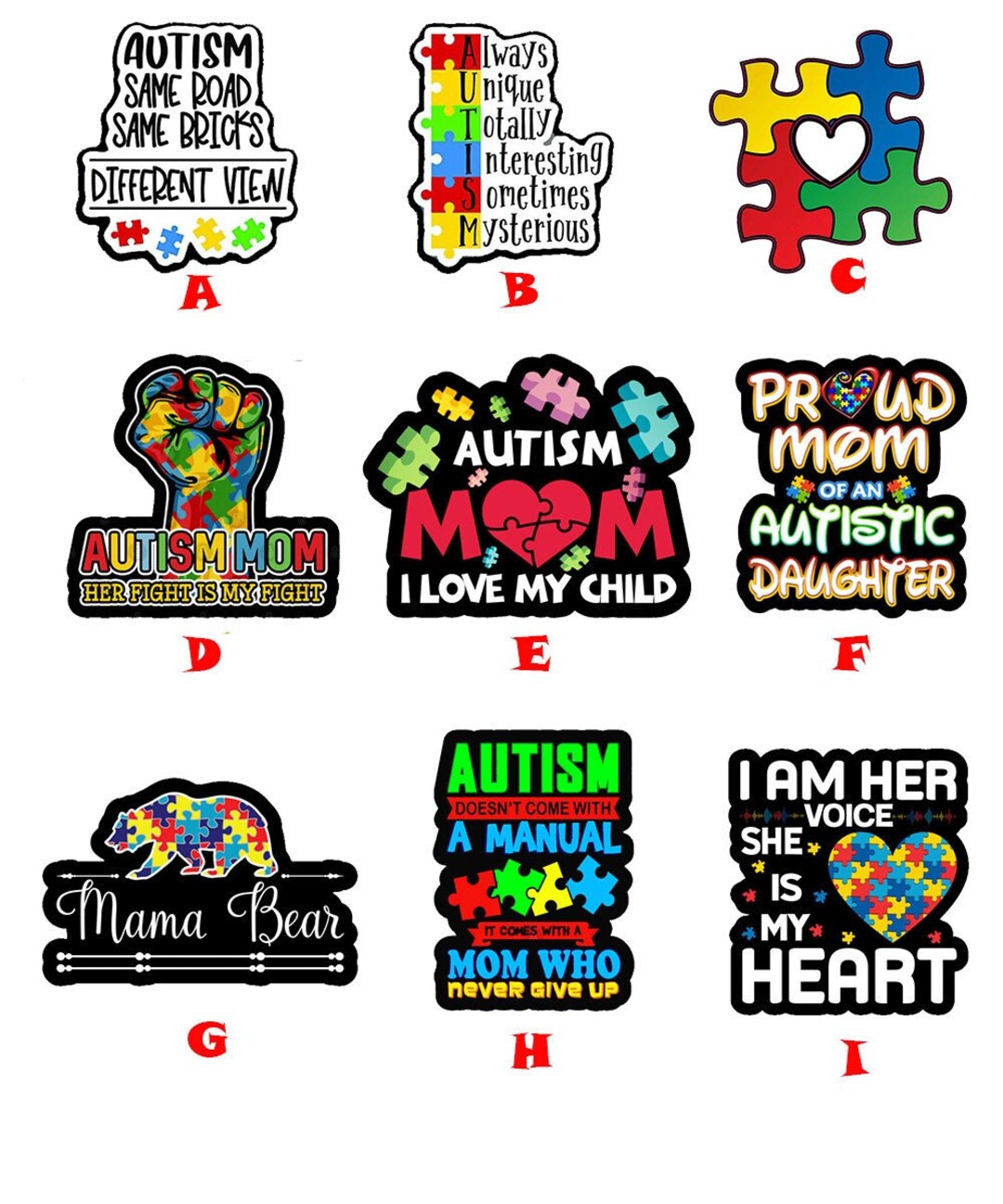 Autism Autistic Car Laptop Glass Window Decal Sticker - Etsy