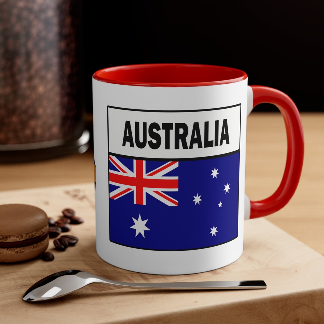 Australia Flag Map Accent Coffee Mug, 11oz - Etsy