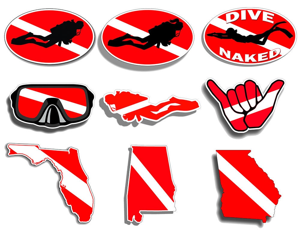 Scuba Diving Diver Car Laptop Glass Window Decal Sticker - Etsy