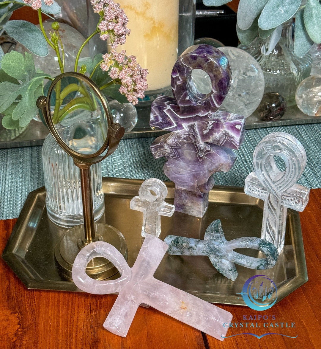 Beautiful Crystal Ankh Carvings - Your Chose - Egyptian Cross - Key of ...