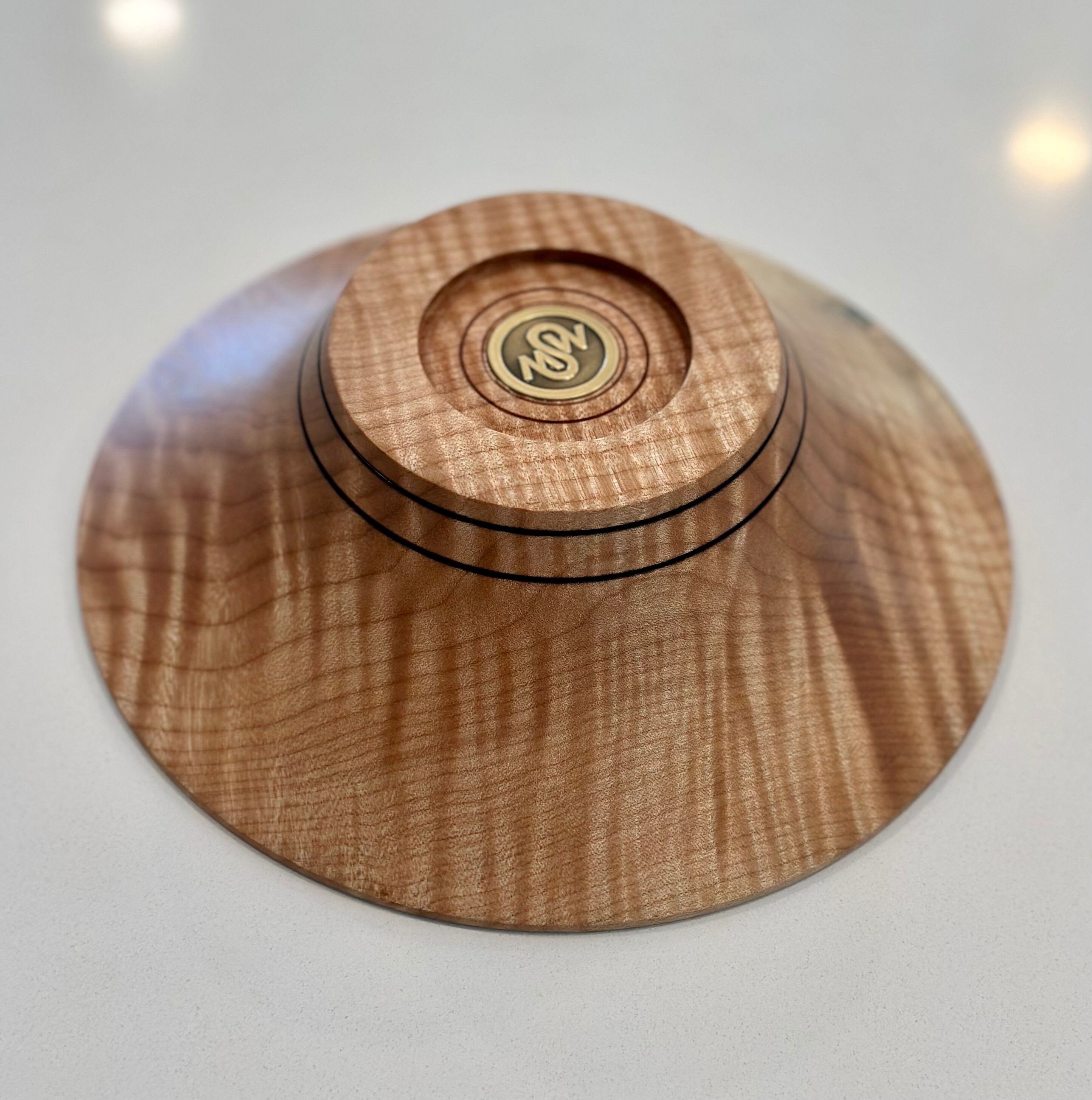 Stunning Figured Maple Bowl, Classic Eye-catching Design Highlights the ...