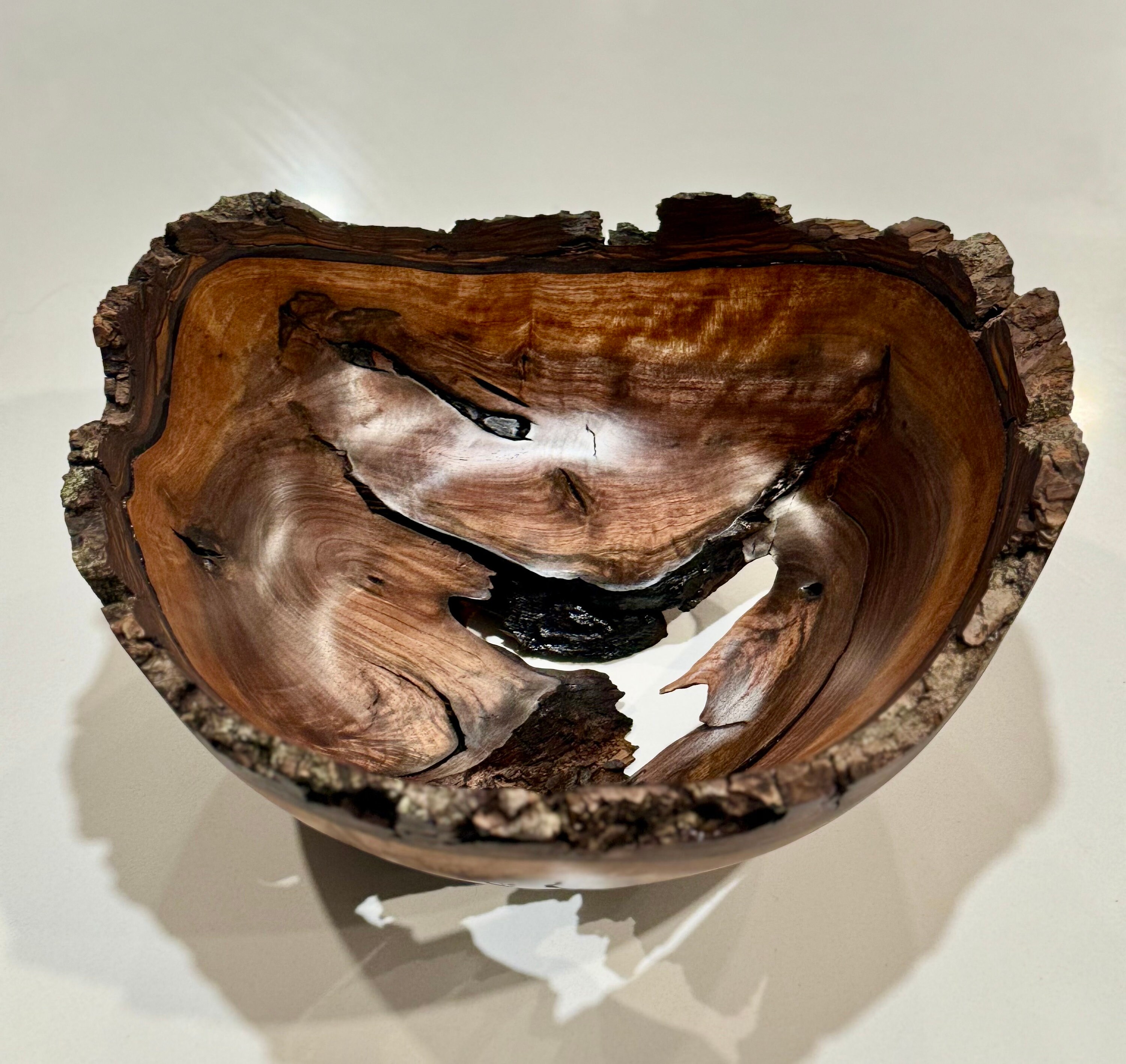Walnut Live-edge Bowl With Artistic Voids, Hand Turned. - Etsy