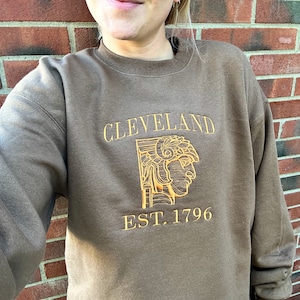 Embroidered CLEVELAND Sweatshirt | Guardian | Unisex Fit - Etsy