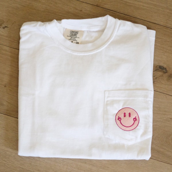 Middle Finger Shirt Smiley Face - Etsy