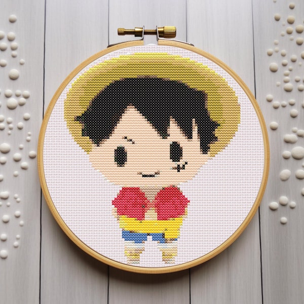 One Piece Luffy Cross Stitch - Etsy UK