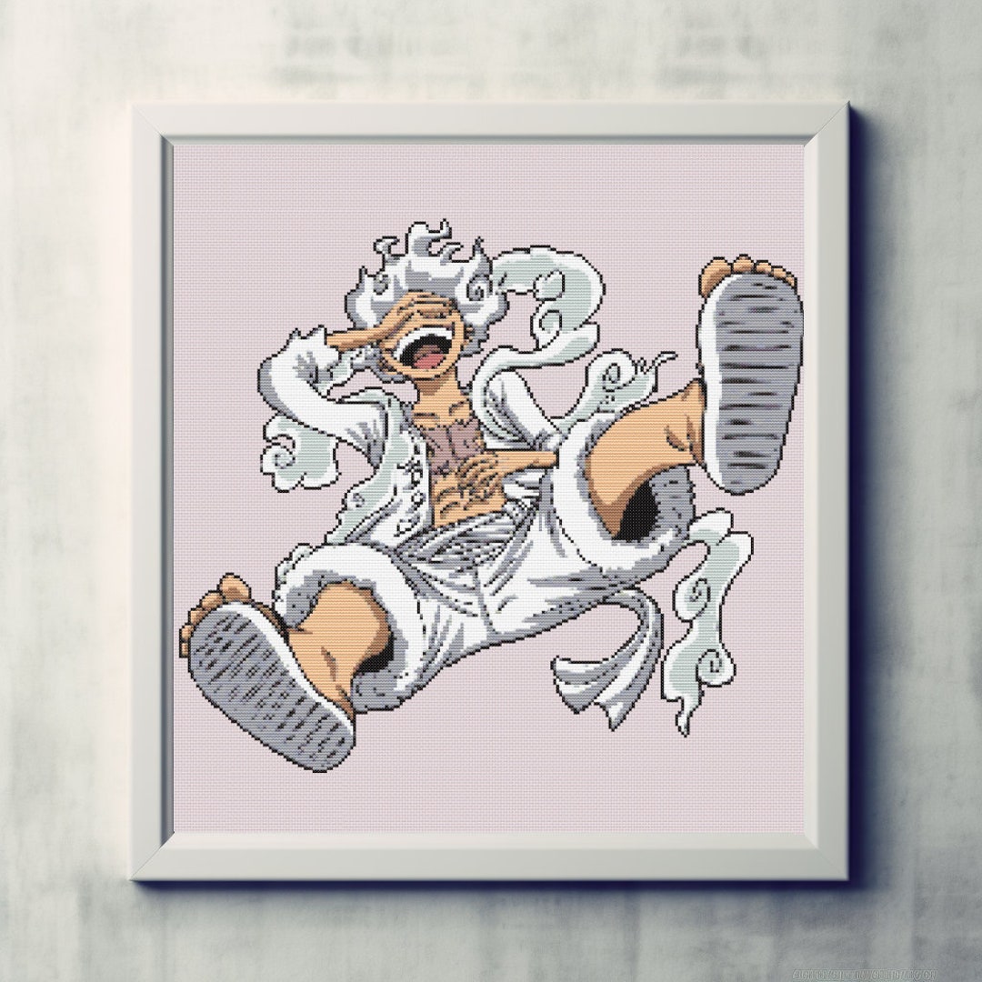 Luffy Gear 5 Cross Stitch Pattern - Etsy