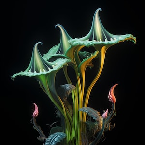 Otherworldly Flora - Digital Art Print of Alien Plant From Exotic Realm ...