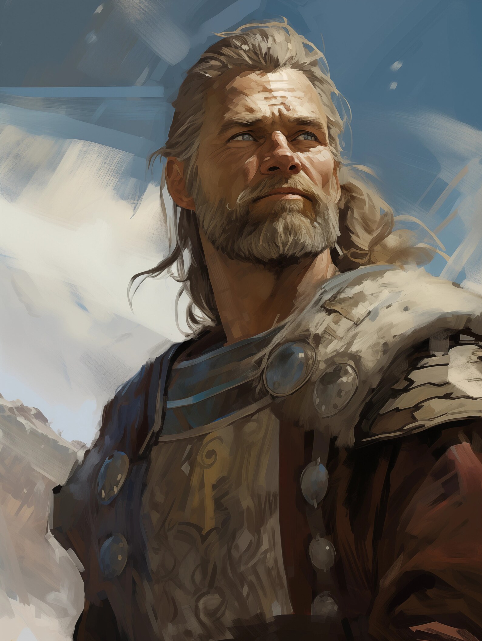 Thor, Norse God of Thunder - Digital Art Print Mythology Portrait ...