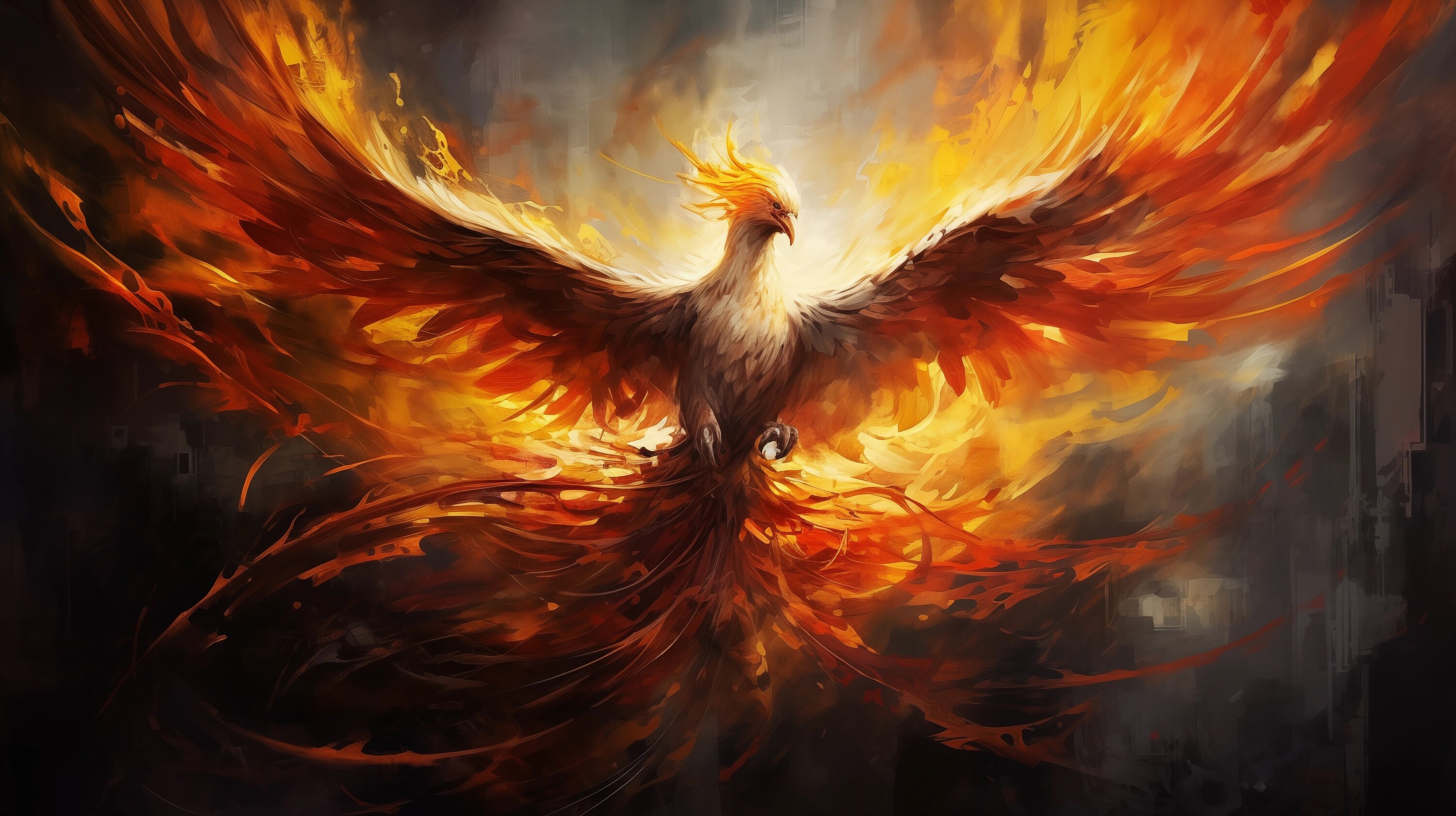 Phoenix Flight - Digital Art Print of Majestic Bird Soaring - Gift ...