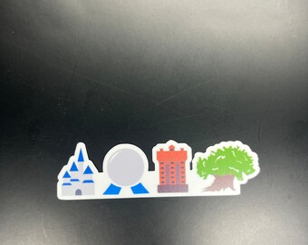 Disney Four Parks With Tower Decal Theme Parks Decal Sticker for Car ...