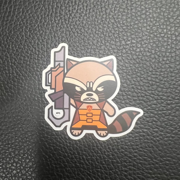 Rocket Raccoon Sticker - Etsy