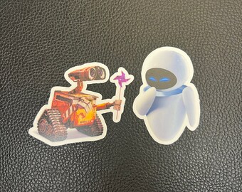 Disney Wall E Eve Holding Hands Sticker Waterproof for Water Bottles ...