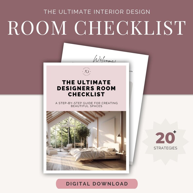Printable Interior Design Checklist Room List Construction - Etsy