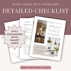 Printable Interior Design Checklist | Room List | Construction Binder ...