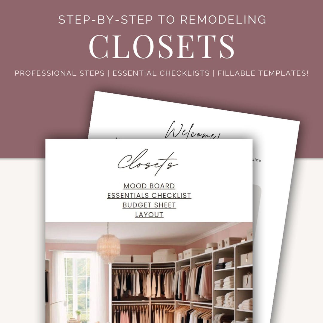 Closet Renovation Planner: DIY Remodel Guidebook (digital Download) - Etsy