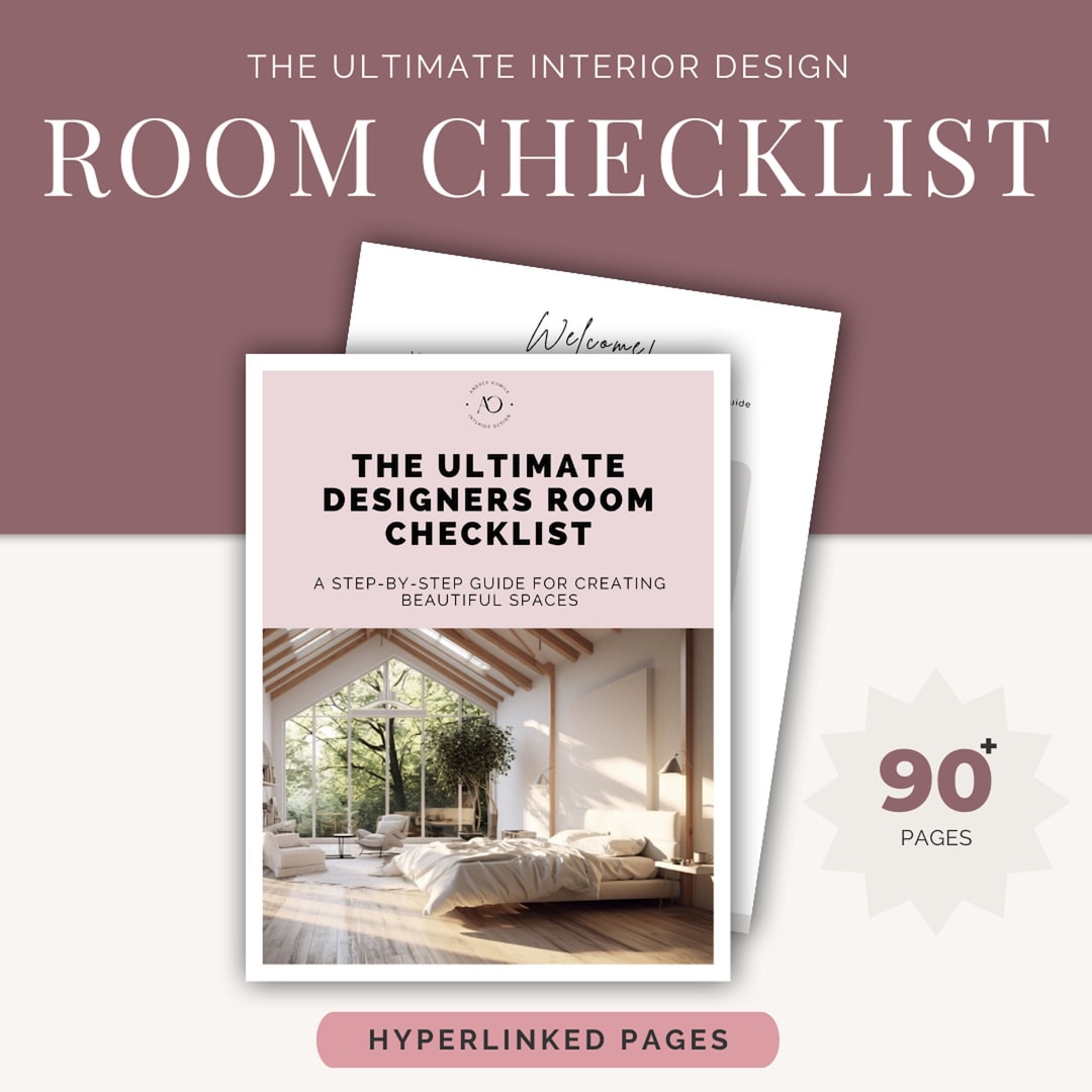 Printable Interior Design Checklist | Room List | Construction Binder ...