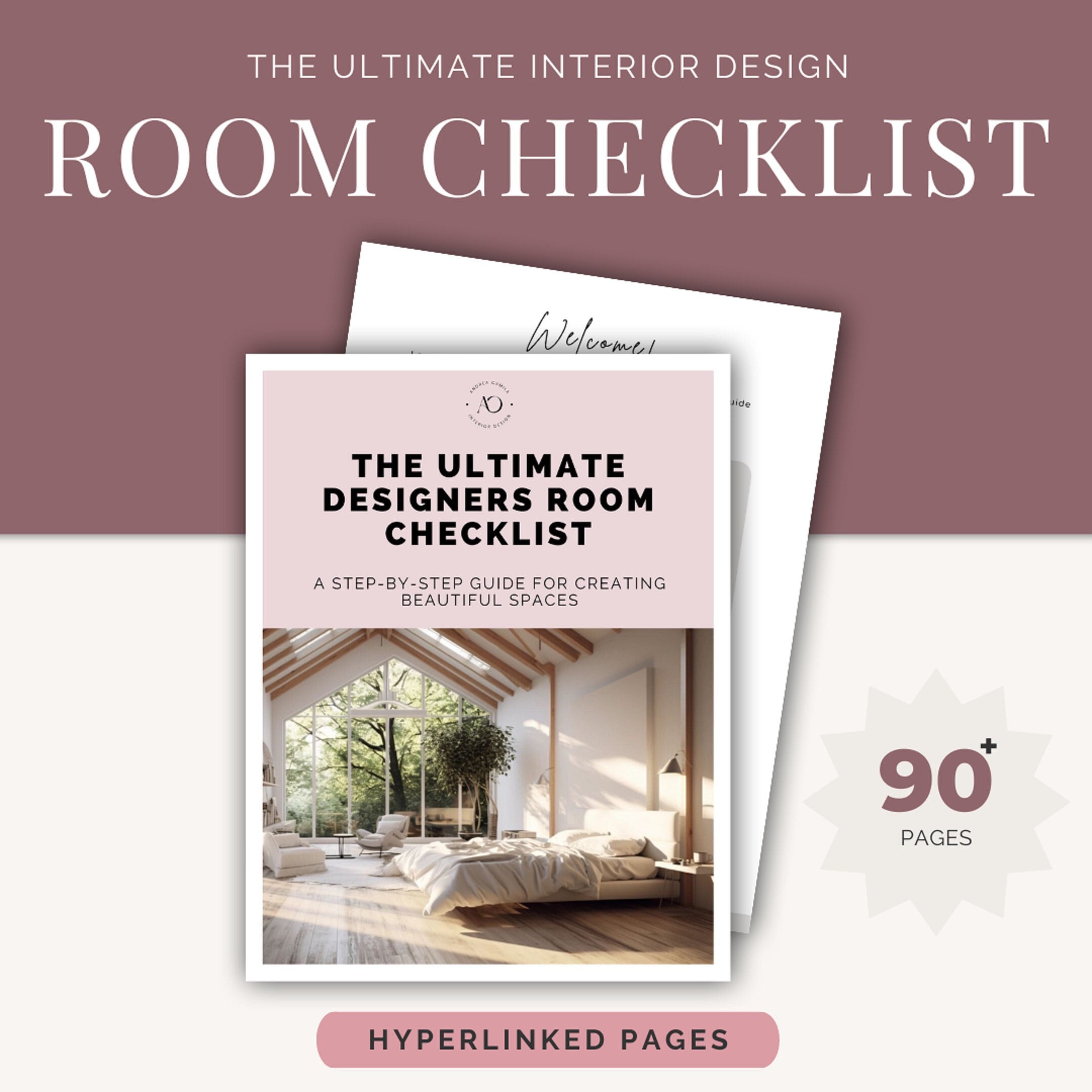 Printable Interior Design Checklist | Room List | Construction Binder ...