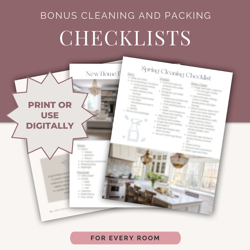 Printable Interior Design Checklist | Room List | Construction Binder ...