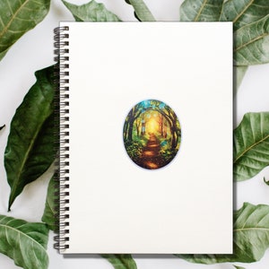 Enchanting Forest Pathway Die Cut Vinyl Sticker Vintage Retro, Ultra ...
