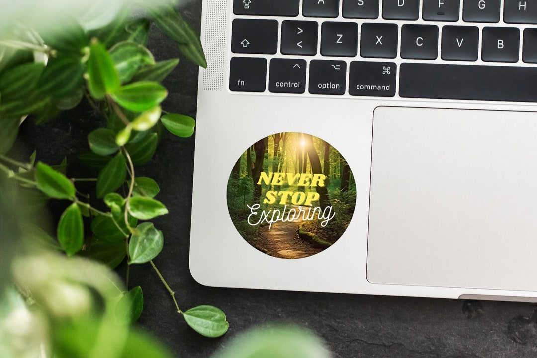 Enchanting Forest Pathway Sticker Vintage Retro Design Never Stop ...