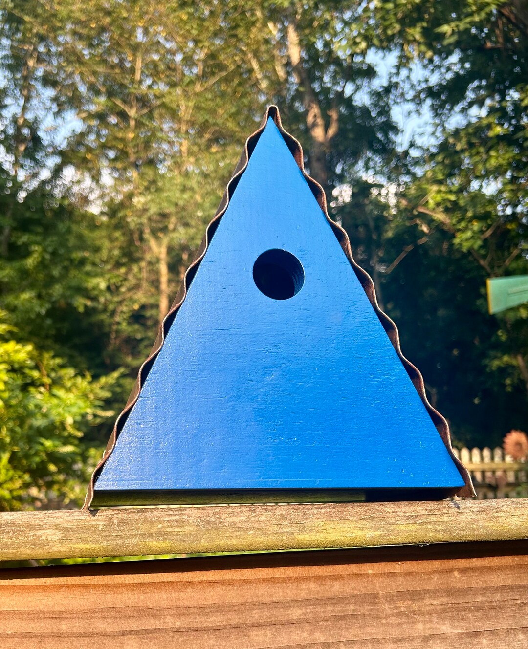 Charming Birdhouse - A-frame Birdhouse With Rustic Corrugated Metal ...