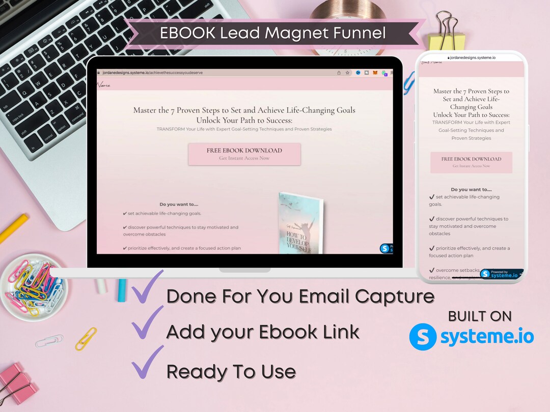 Systeme.io Lead Magnet Funnel Done for You Lead Magnet Email Capture ...
