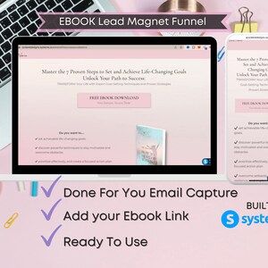 Systeme.io Lead Magnet Funnel Done for You Lead Magnet Email Capture Template - Etsy