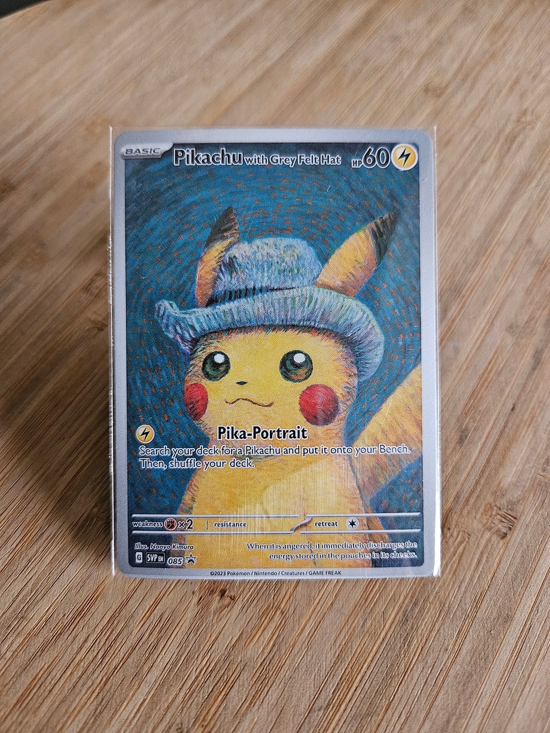 Pokémon Card Pikachu With Gray Felt Hat - Etsy