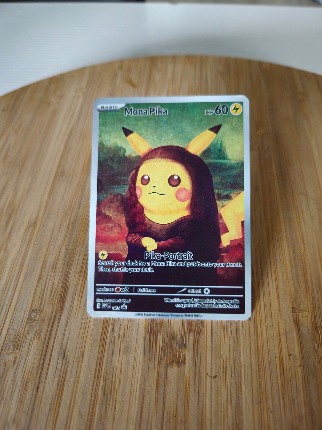 Pokemon Card Pikachu Van Gogh Mona Pika - Etsy