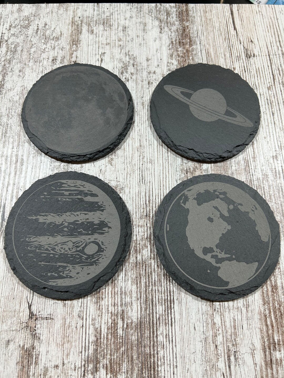 Space Themed Coaster Set of Slate Coasters. - Etsy