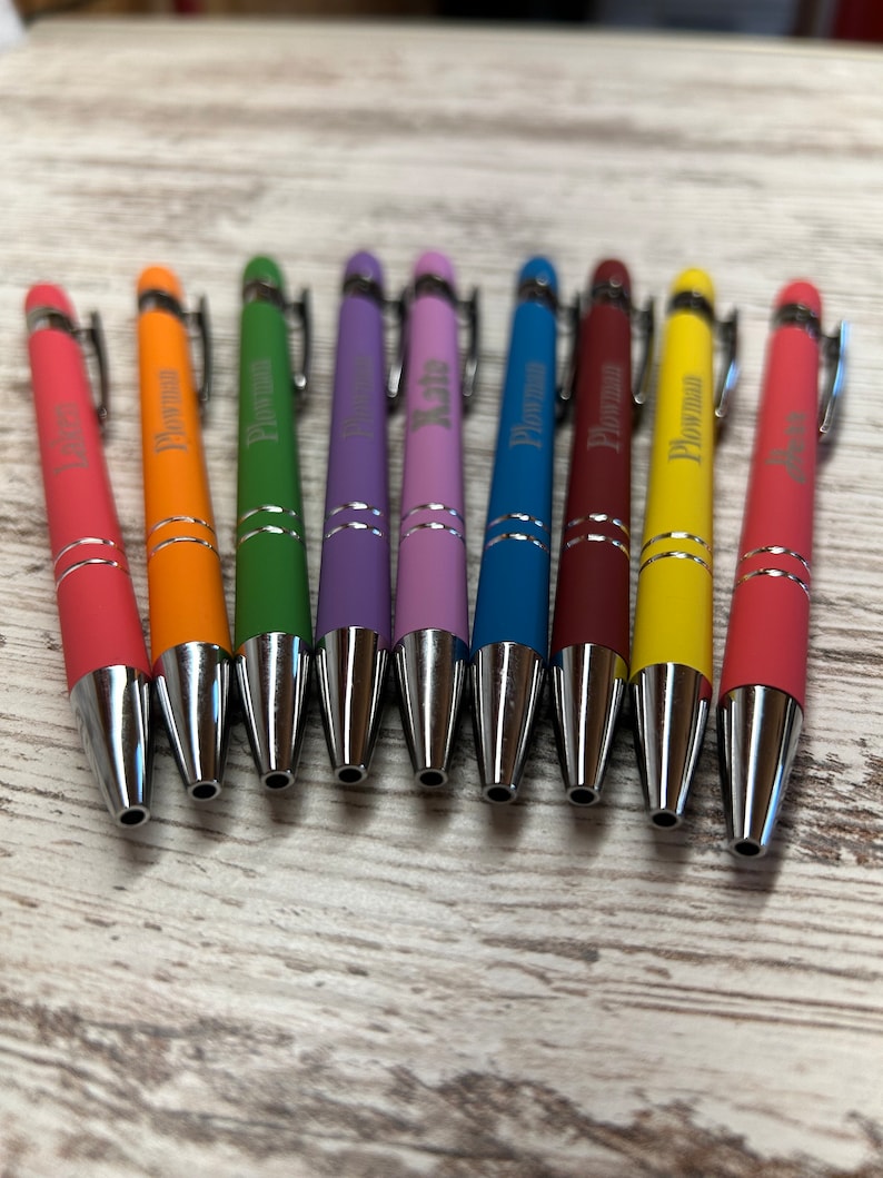 Personalized Laser Engraved 2 in 1 Ballpoint Metal Pens With Stylus. - Etsy