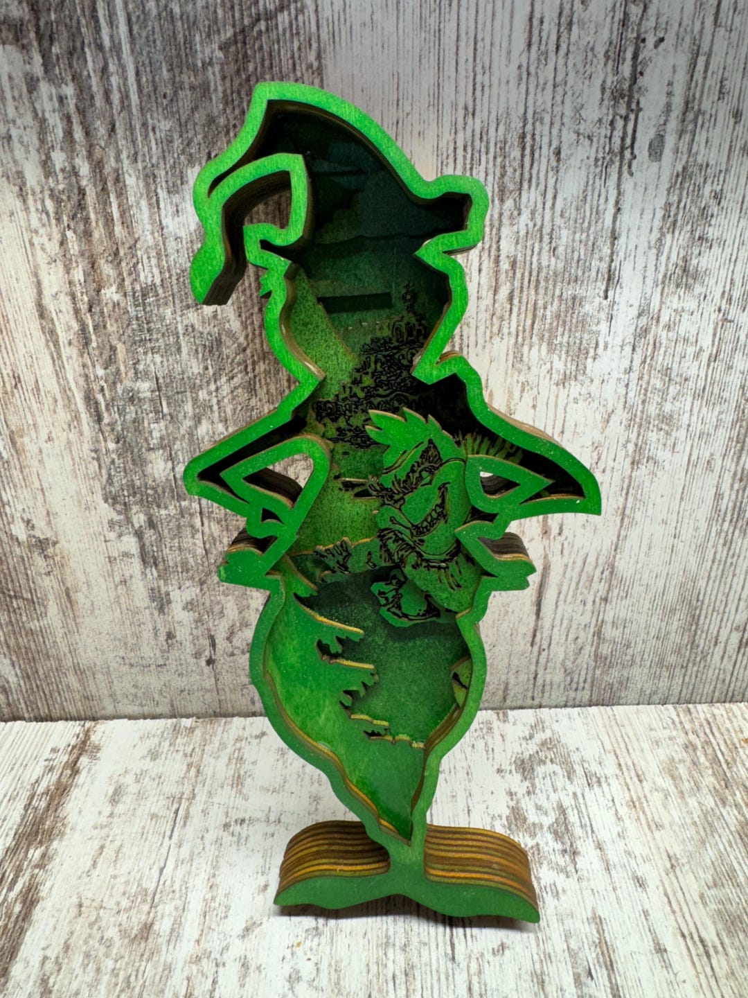 Layered Grinch Christmas Decor. Laser Cut and Painted. - Etsy