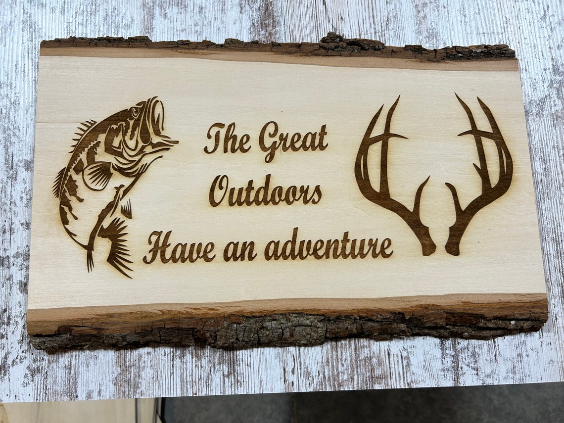 The Great Outdoors Sign Made of Basswood, Laser Engraved - Etsy