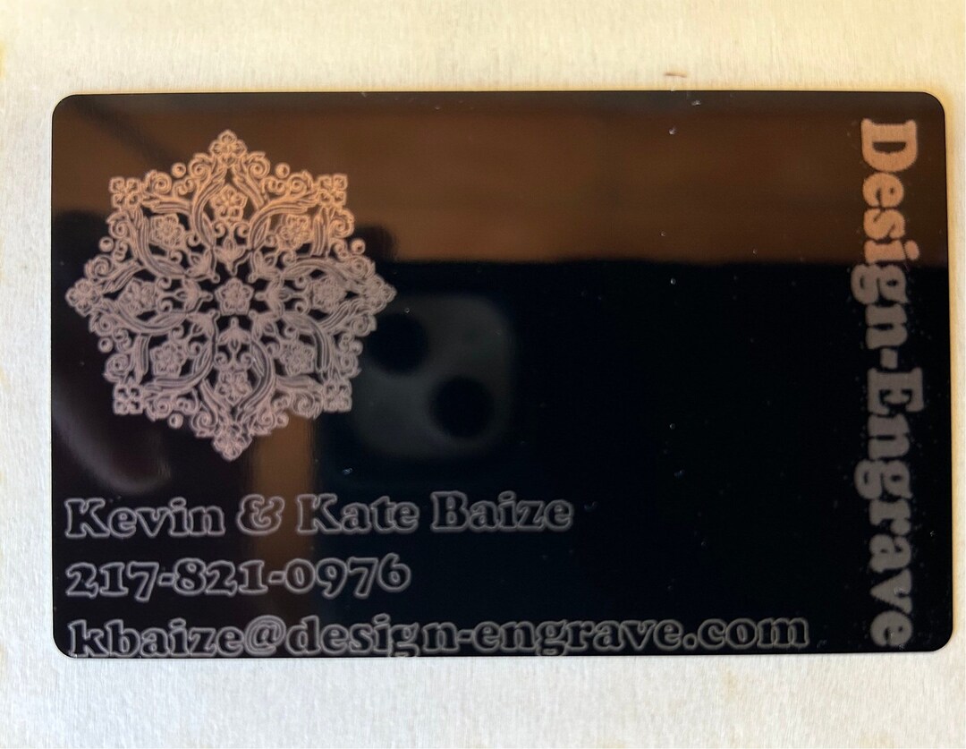Custom Metal Engraved Business Cards - Etsy