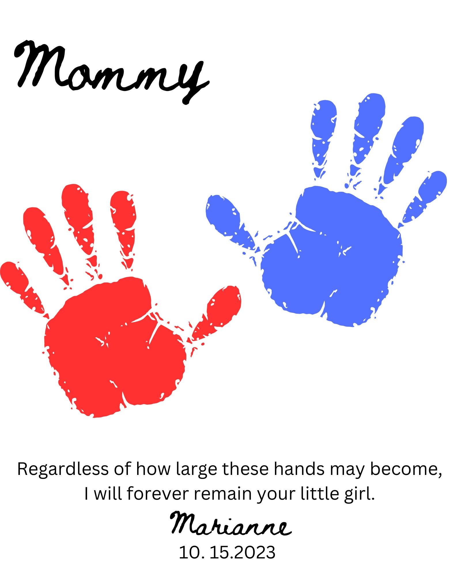Editable Printable Handprint Art for Any Occasion Toddler - Etsy Australia