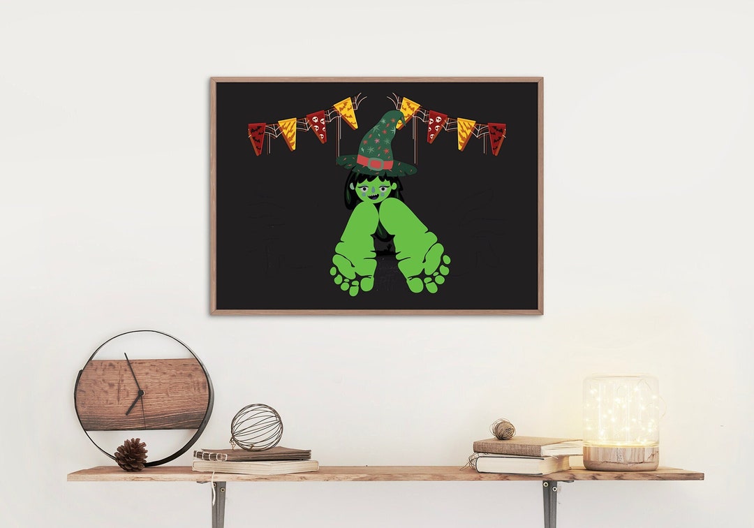 Scary Footprint Art Instant Download Printables Halloween - Etsy