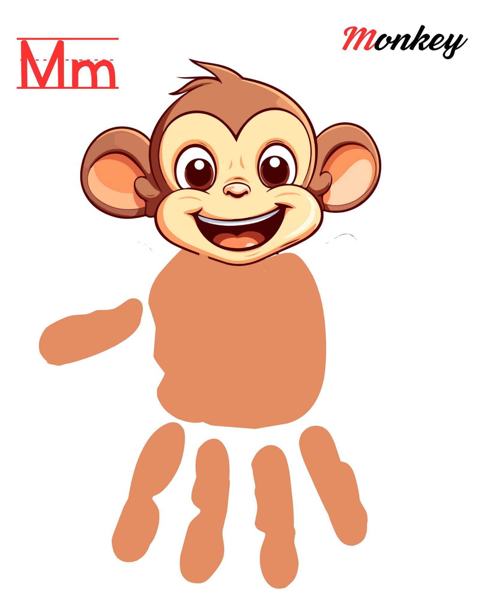 Print at Home ABC Animal Alphabet Handprint Art My Handprint Footprint ...