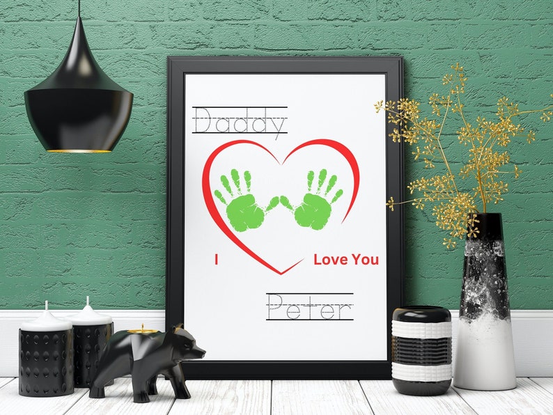 Editable Traceable Handprint Art Printable I Love You Poster - Etsy España