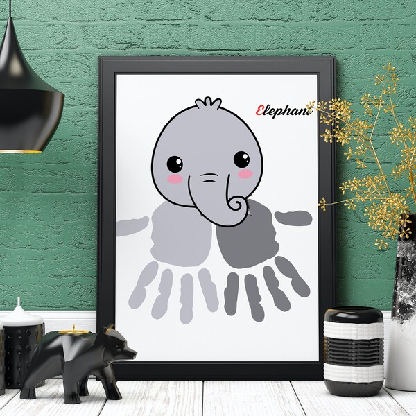 Elephant Handprint Craft - Etsy