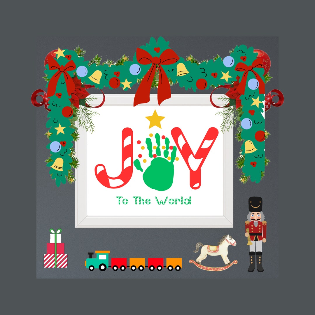 Printable Christmas Handprint Art Joy to the Worldhandprint - Etsy