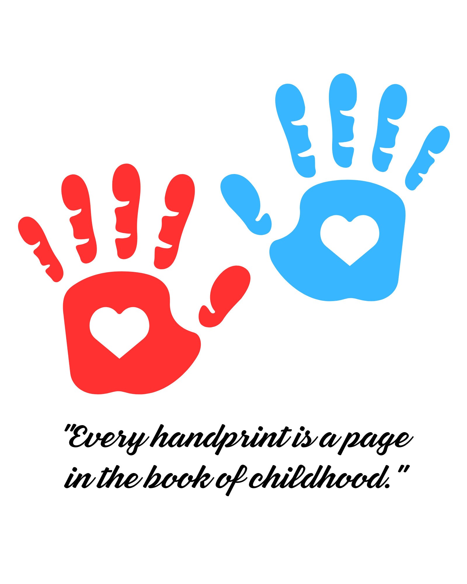 Printable Baby Handprint Art Handprints of Time Capturing Childhood's ...
