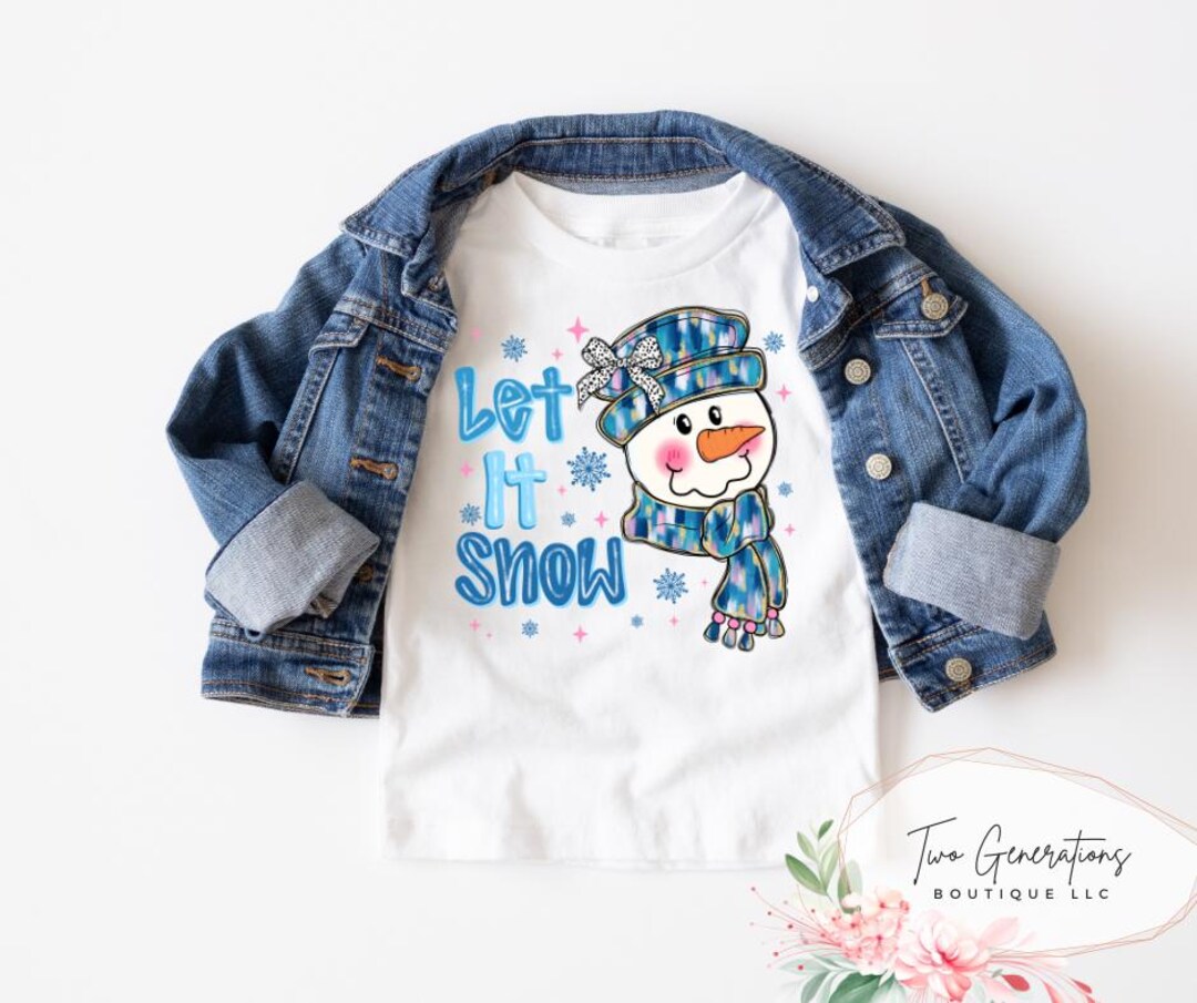 Cute Let It Snow Snowman DTF Transfer - Etsy