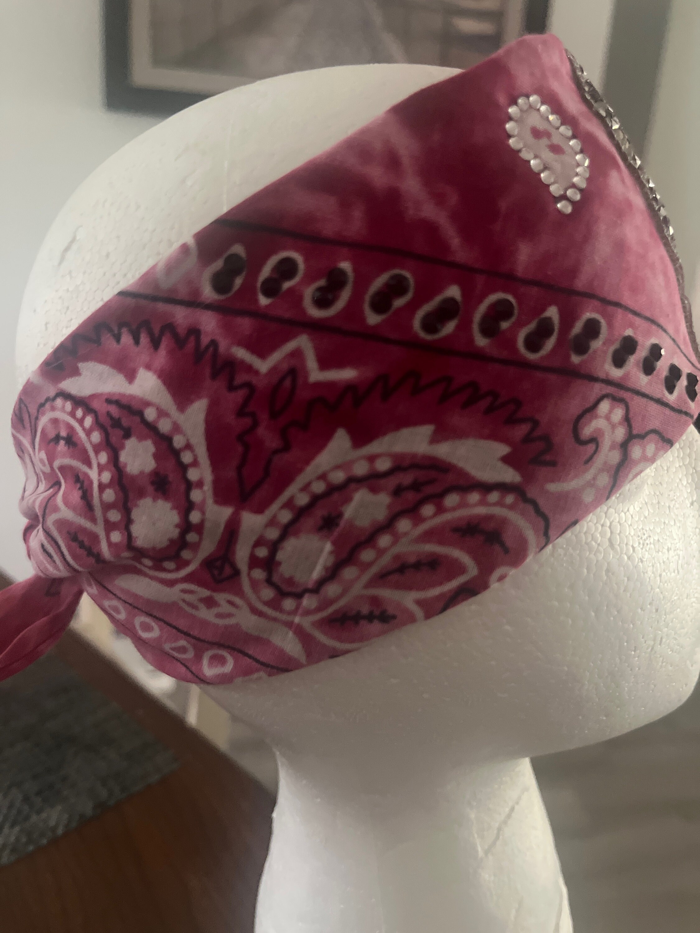 Bling Pink Bandanna - Etsy