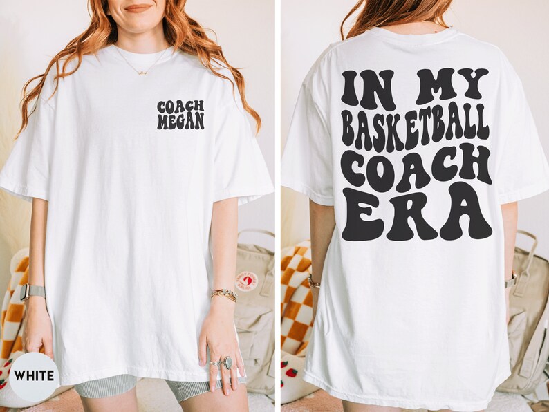 Custom Basketball Coach Shirt, School Colors Bball Shirt, Basketball ...