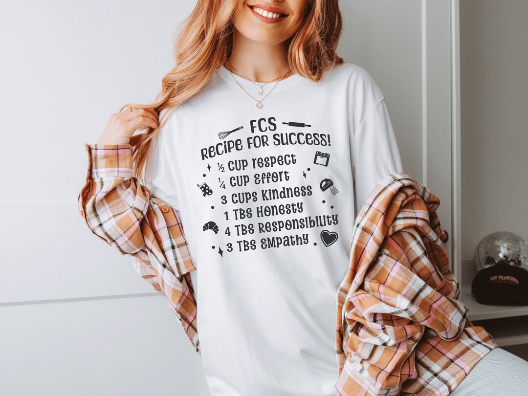 FCS Teacher Shirt, Cute FCS Recipe Success Tshirt for Teachers, Baking ...