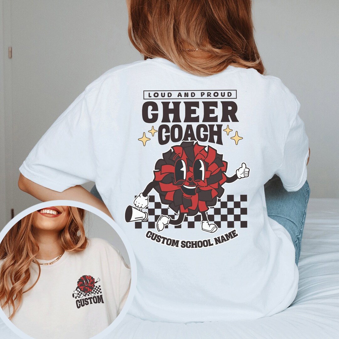 Custom Cheer Coach Shirt PNG, School Shirt Cheer Coach Gift ...