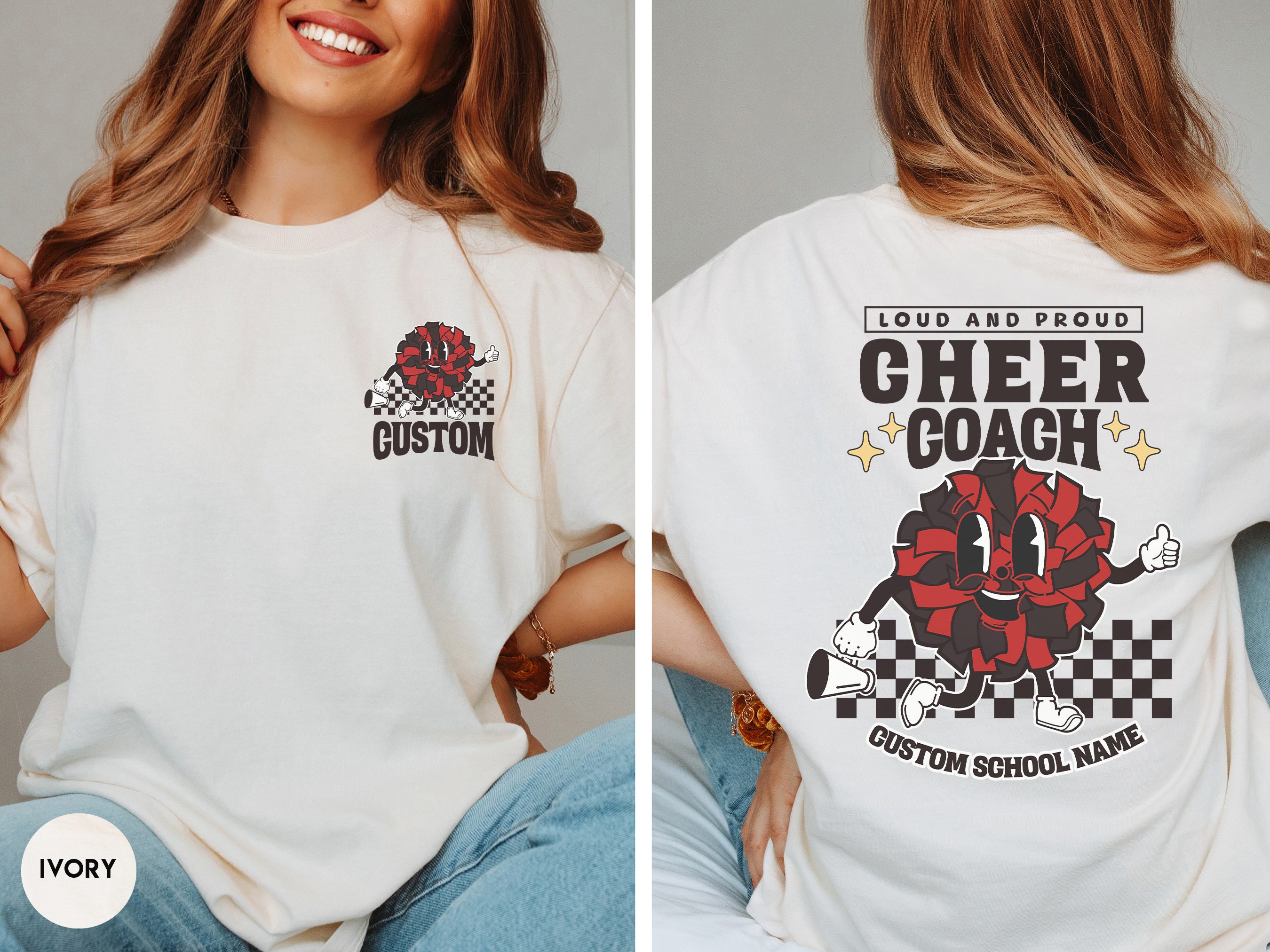 Custom Cheer Coach Shirt PNG, School Shirt Cheer Coach Gift ...