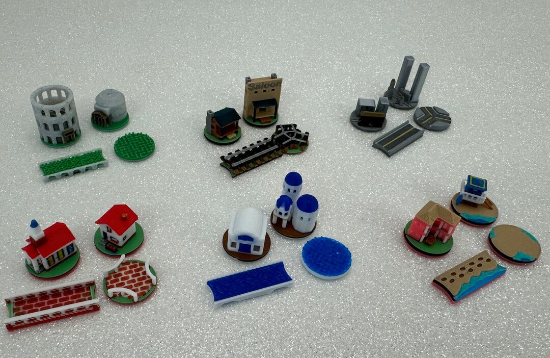Settlers of Catan Multicolor Game Pieces & Organizer by Dew3d - Etsy